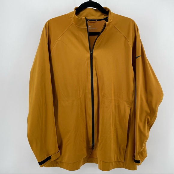 Nike | Jackets & Coats | Nike Aeroshield Jacket Mustard Yellow Athletic ...